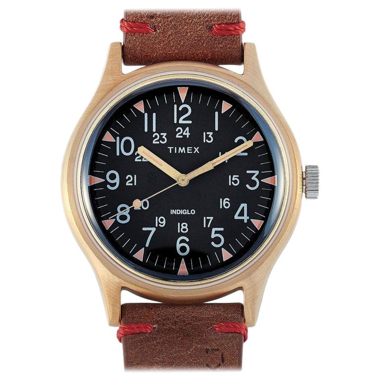 Timex Standard Chronograph Gold-Tone Brass Watch TW2T20900 at 1stDibs