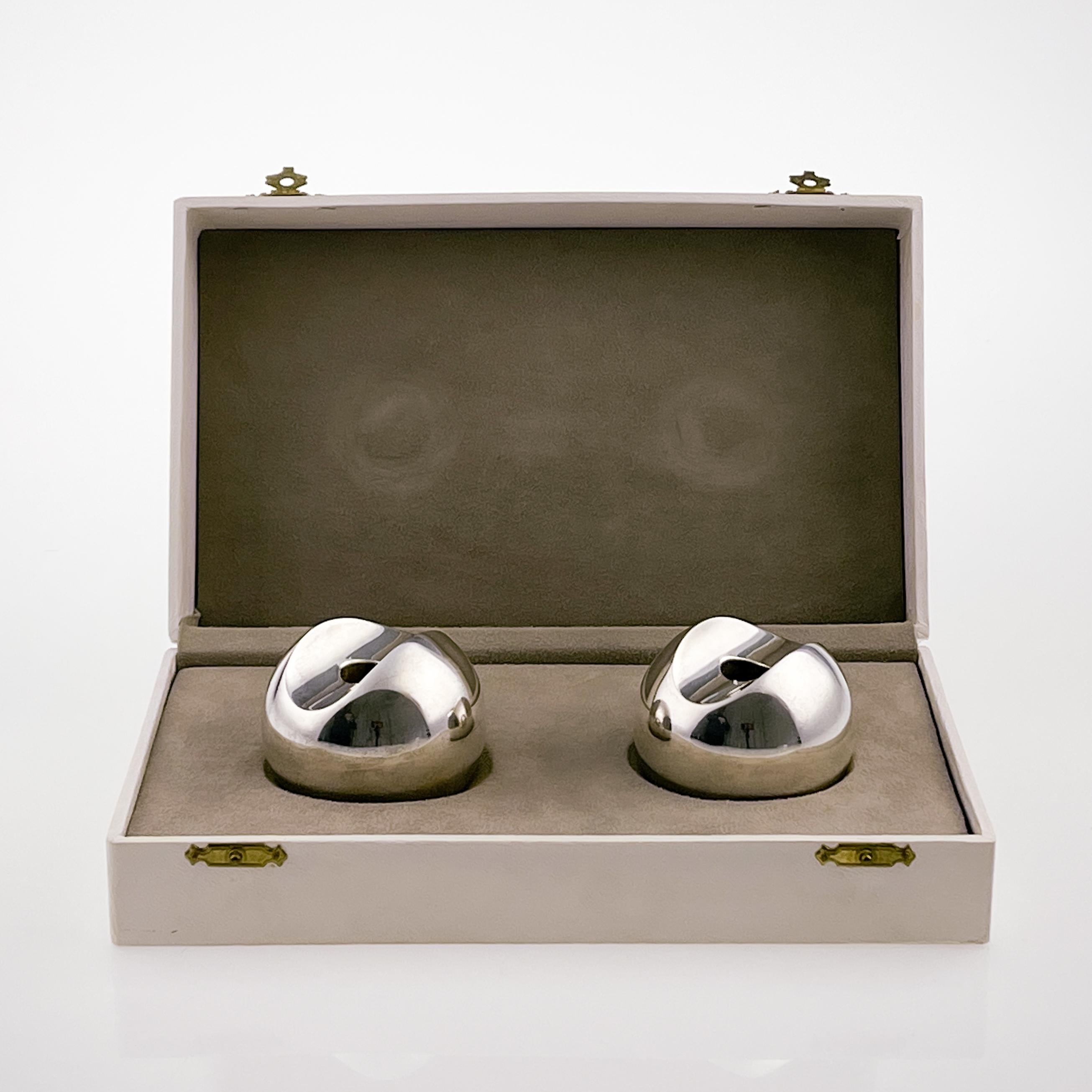 Scandinavian Modern Timo Sarpaneva Silver Candlesticks in Original Box ...