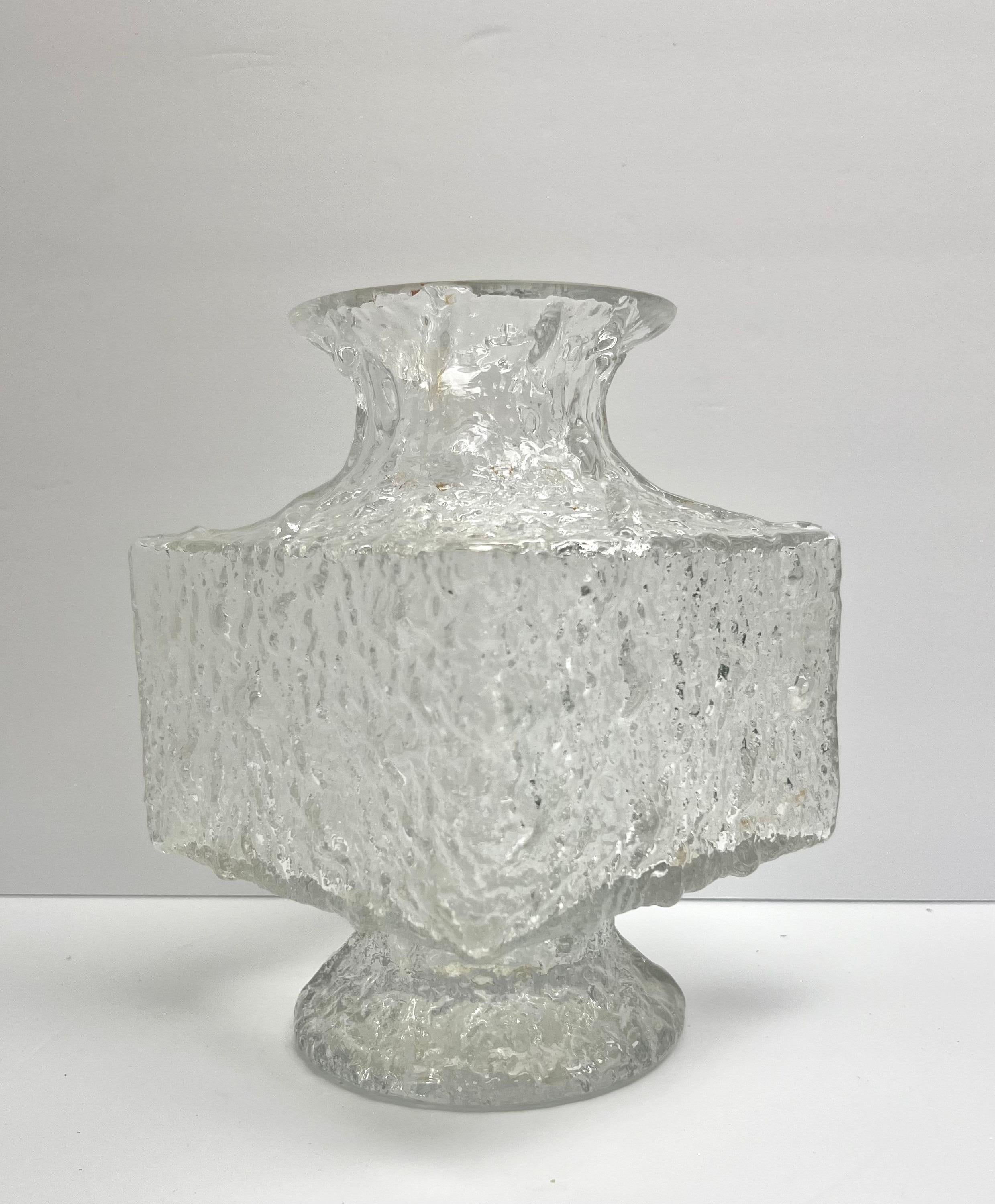 Timo Sarpaneva Littala Crassus Brutalist Art Glass Vase 1960s For Sale ...