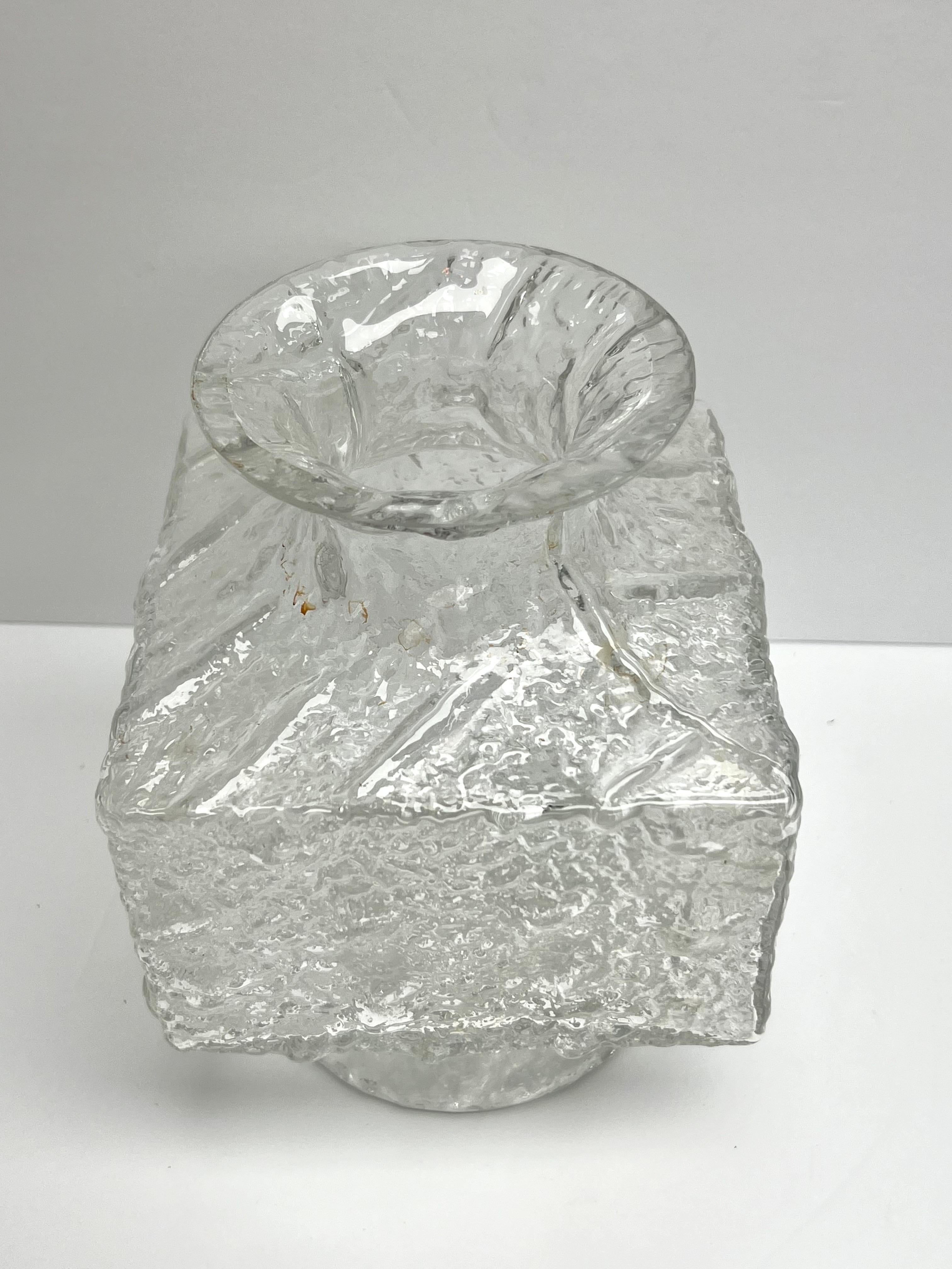Timo Sarpaneva Littala Crassus Brutalist Art Glass Vase 1960s For Sale ...