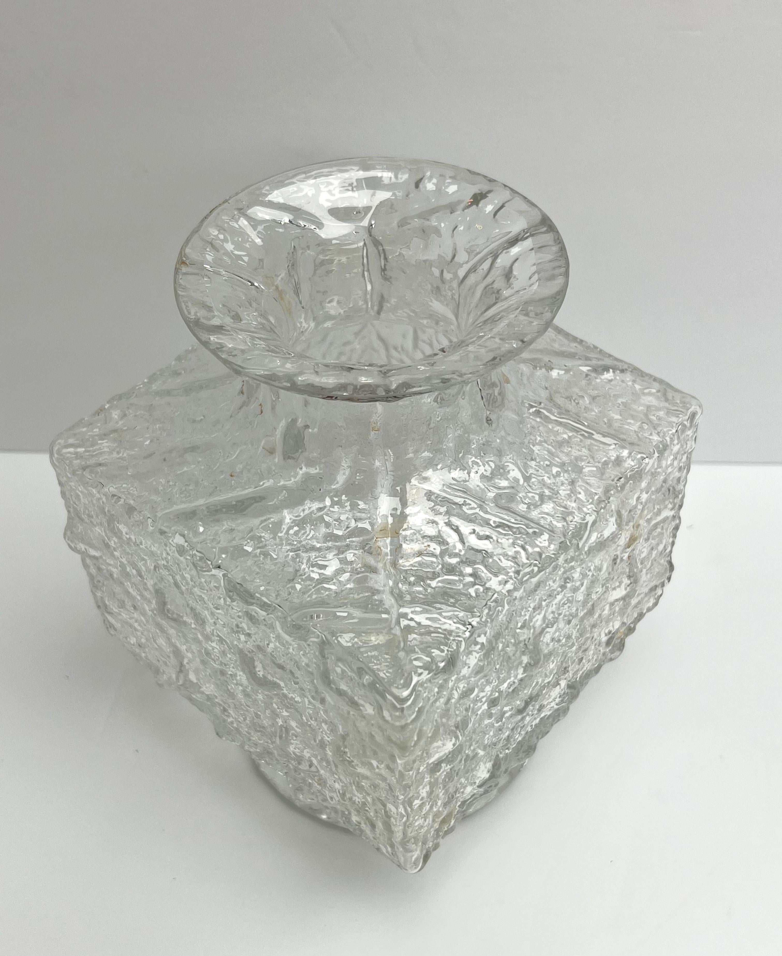 Timo Sarpaneva Littala Crassus Brutalist Art Glass Vase 1960s For Sale ...