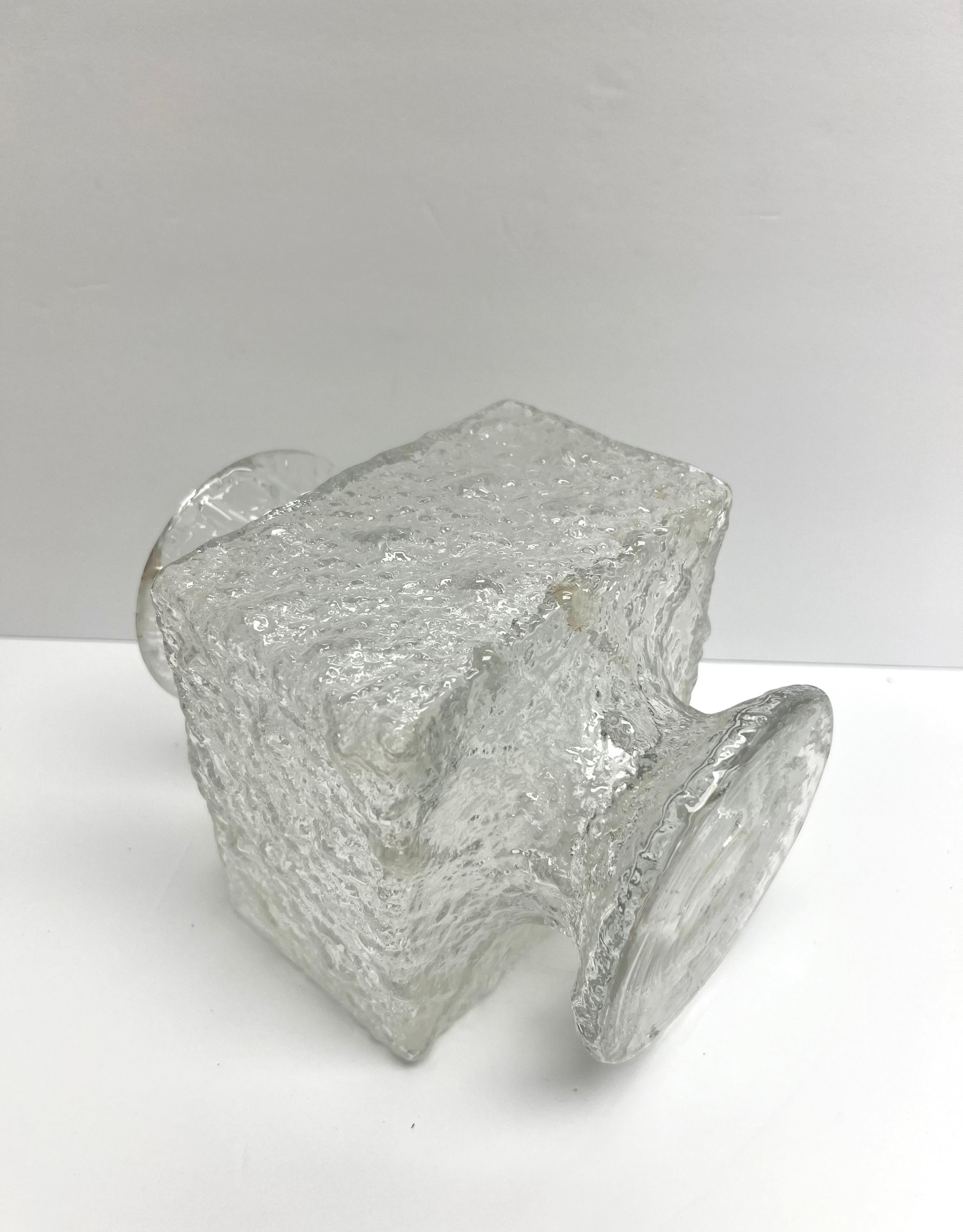Timo Sarpaneva Littala Crassus Brutalist Art Glass Vase 1960s For Sale ...