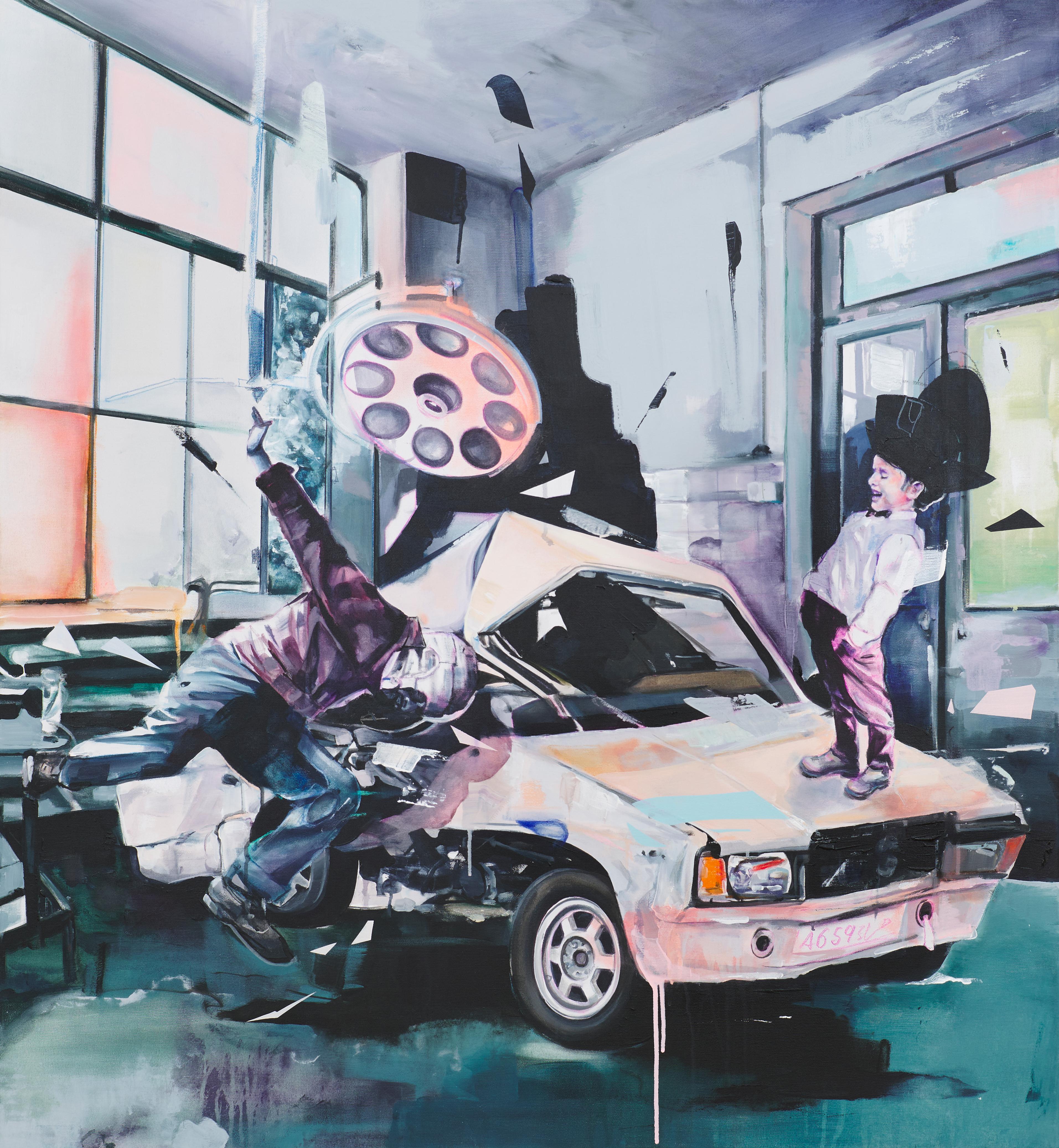 Timo von Eicken - Retro painting by Timo von Eicken 165 x 125 cm pastry ...