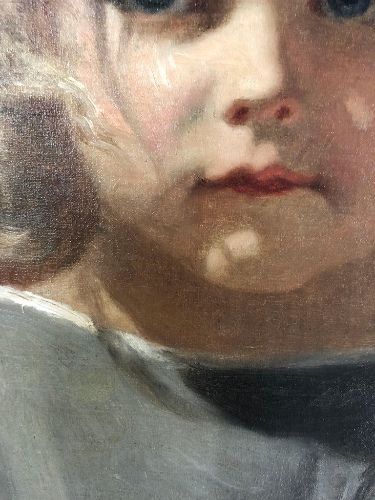 Timoleon Marie Lobrichon - La Petite Penseur For Sale at 1stDibs