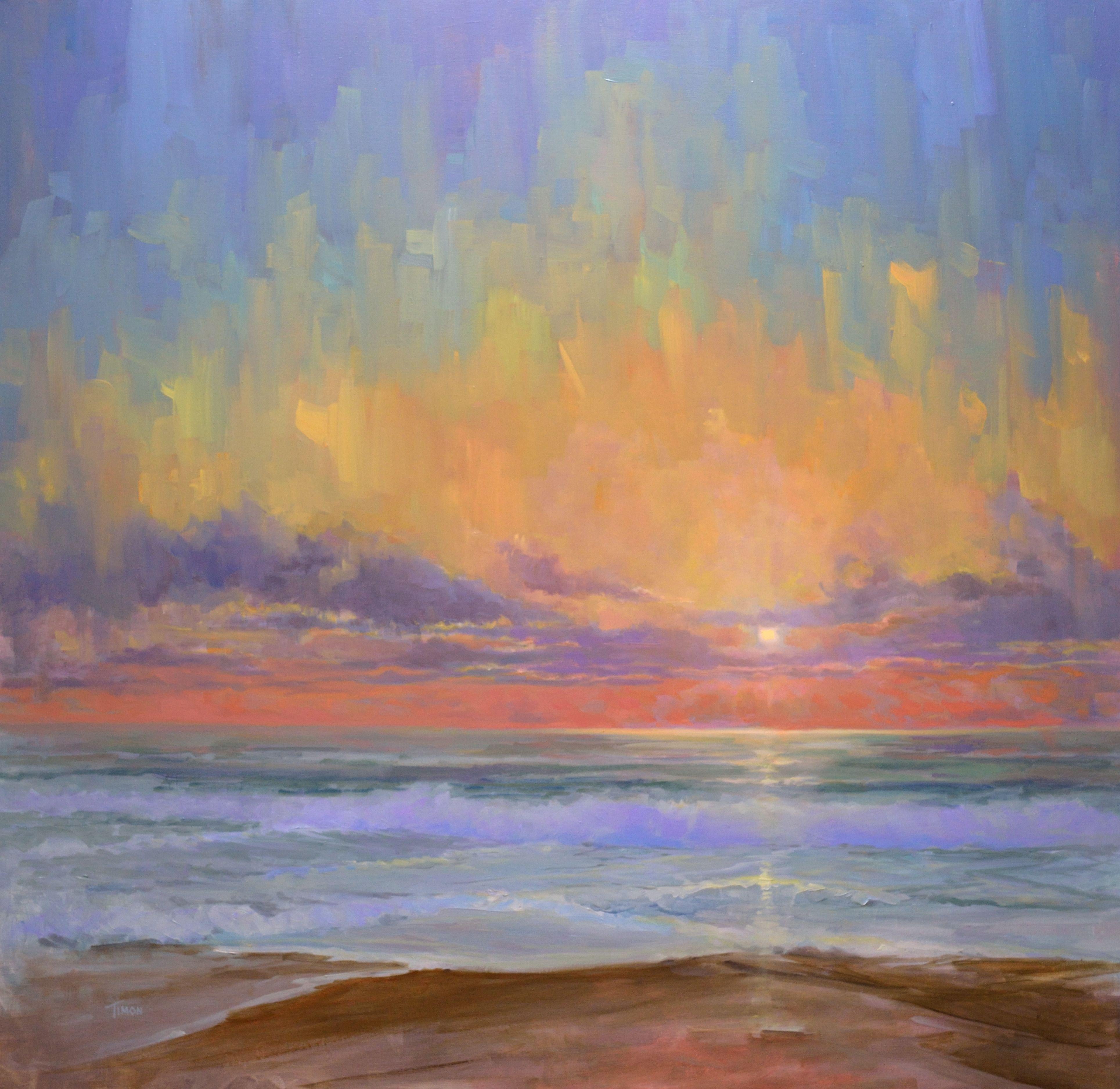 Timon Sloane - Breaking Sunset, Painting, Oil on Canvas For Sale at 1stDibs
