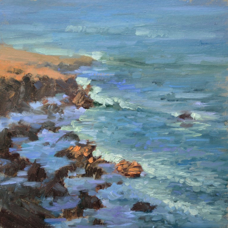 Timon Sloane - Refracted Blues, Painting, Oil on Canvas For Sale at 1stDibs
