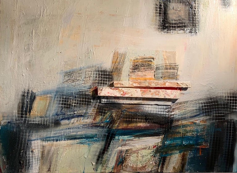 Timothy Sanchez - Abstract Expressionist with Assemblage - White Black ...