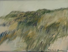 Timothy Sanchez - Abstract with French Garden Chairs - white with blue ...