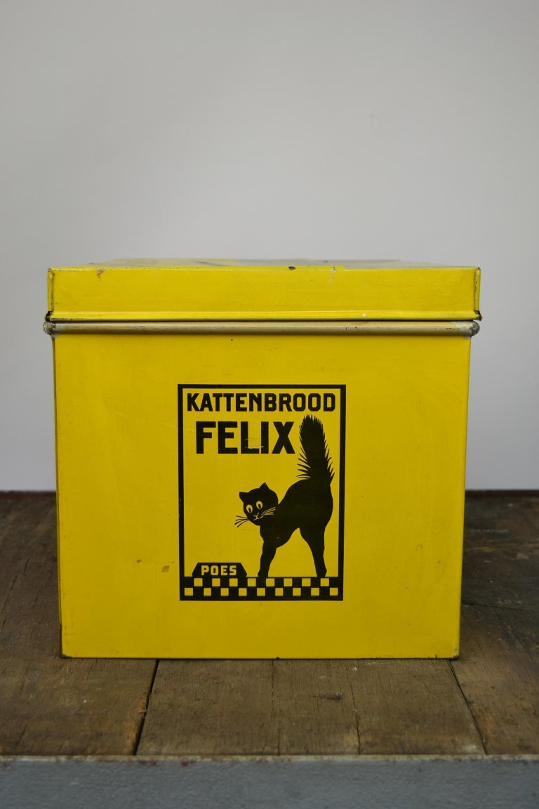 Tin Box with Felix the Cat, Mid-20th Century , Holland at 1stDibs