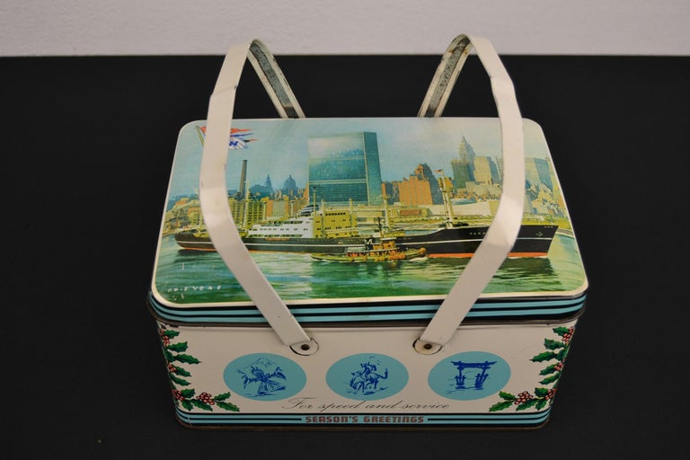 Tin Box with Handle, Wilh. Wilhelmsen Shipping Company, Oslo, Norway at ...