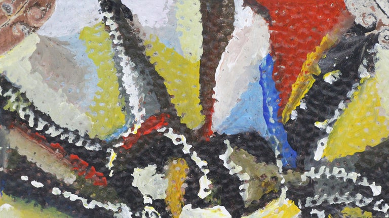 Tin Panel Floral Design Painting by Artist Mladen Novak For Sale at 1stDibs