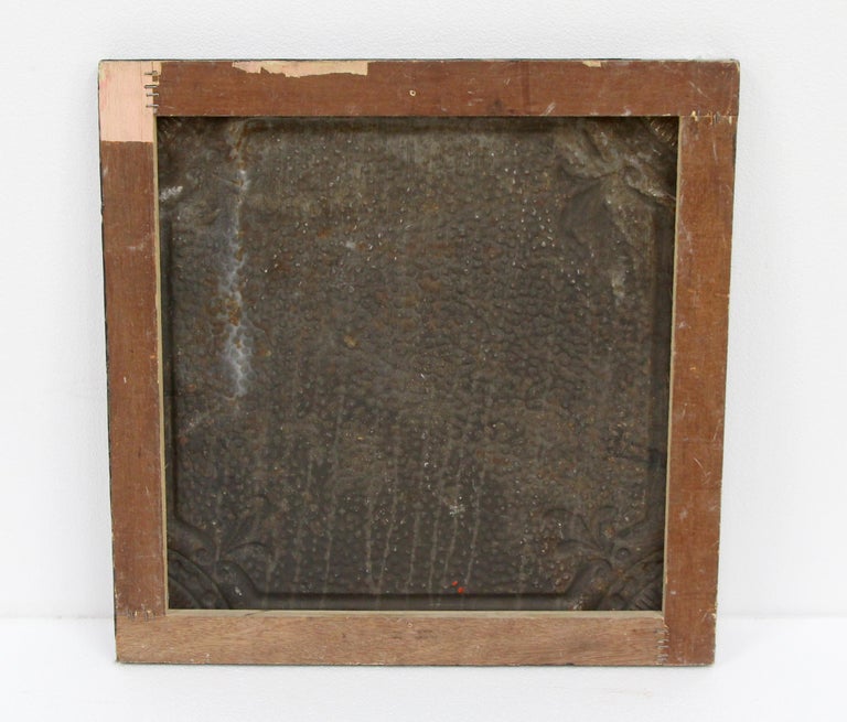 Tin Panel Floral Design Painting by Artist Mladen Novak For Sale at 1stDibs