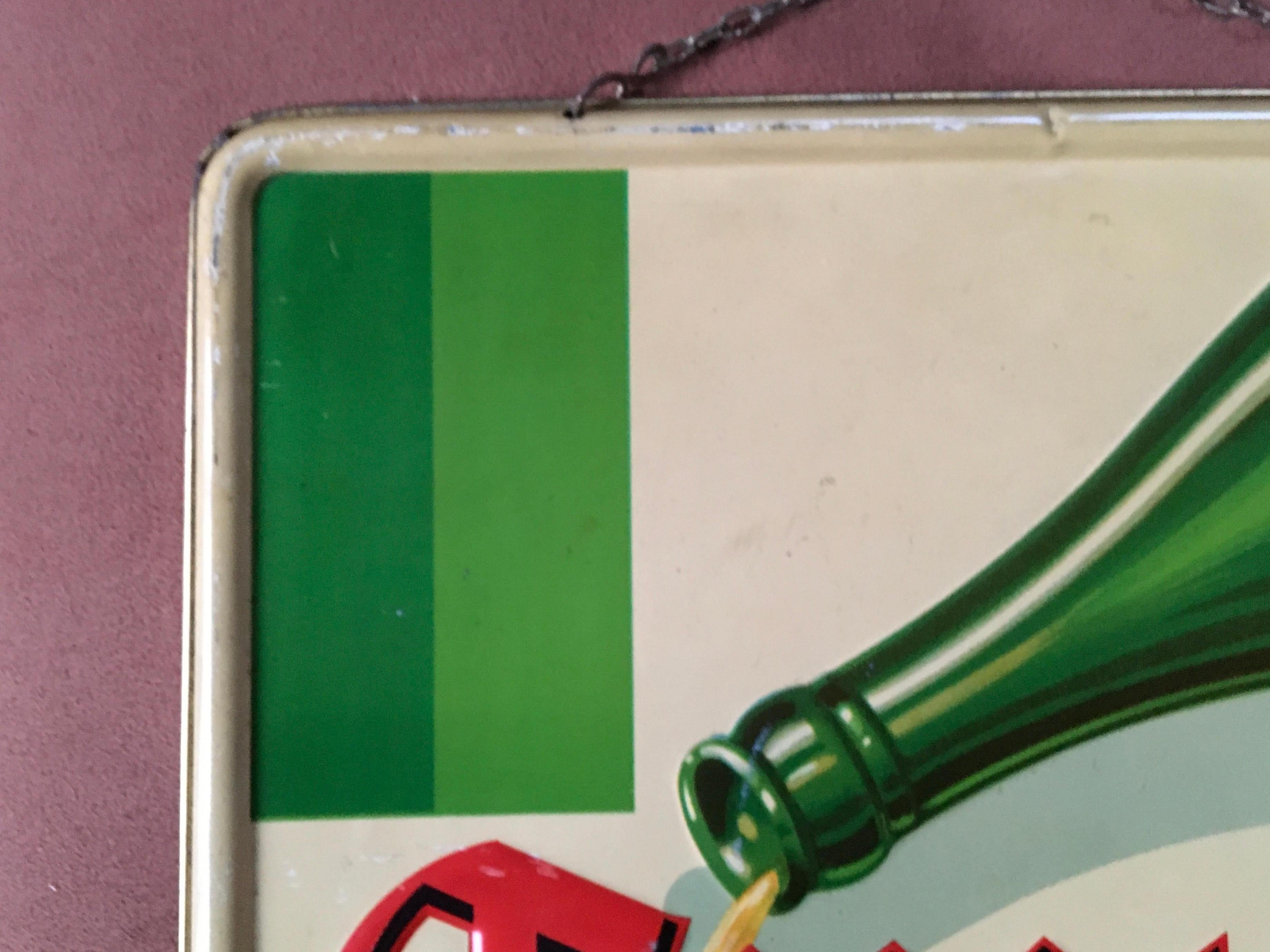 Tin Sign Belgian Beer Cuver Ale, 1937 For Sale at 1stDibs