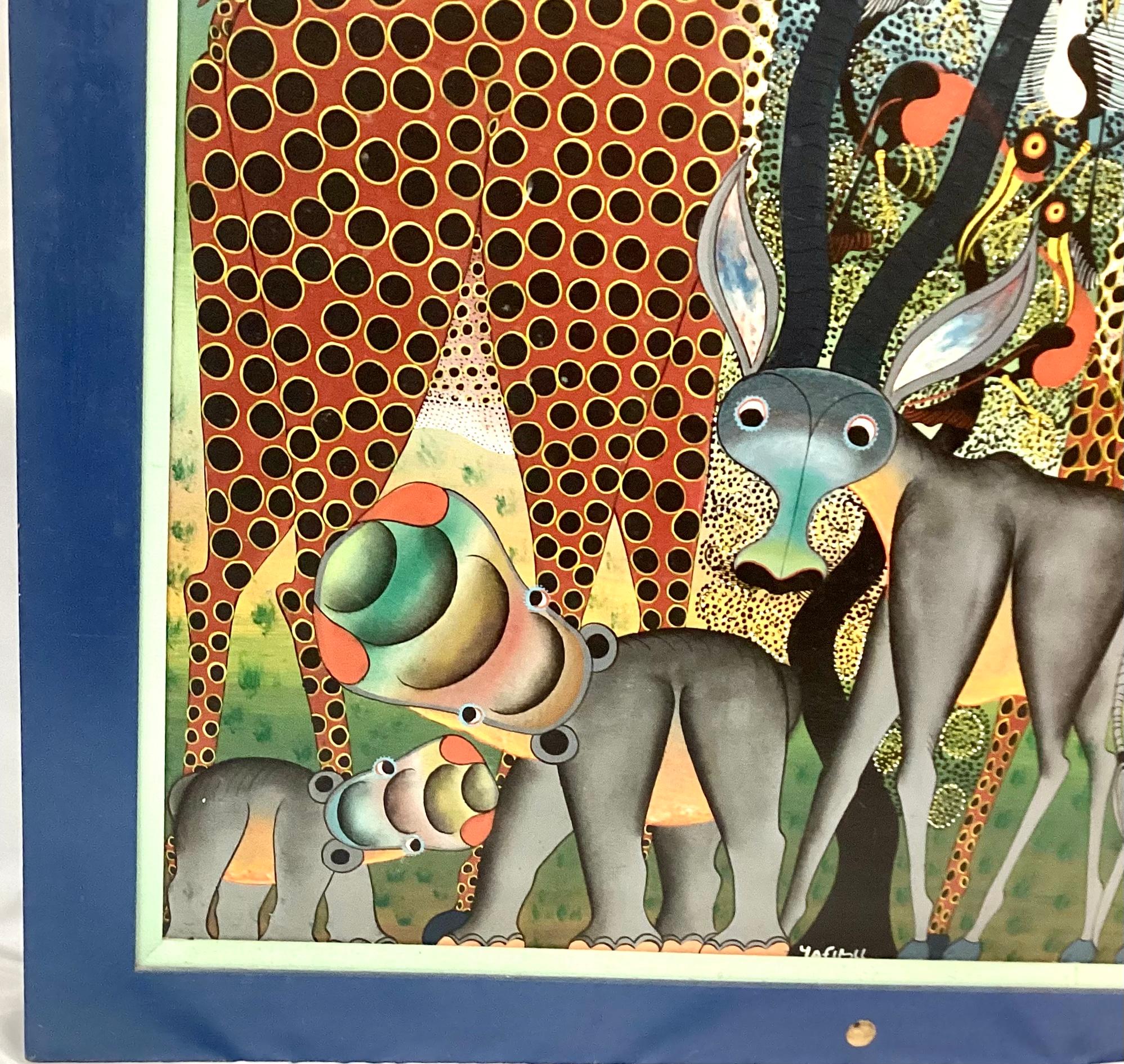 Tingatinga Style African Painting at 1stDibs