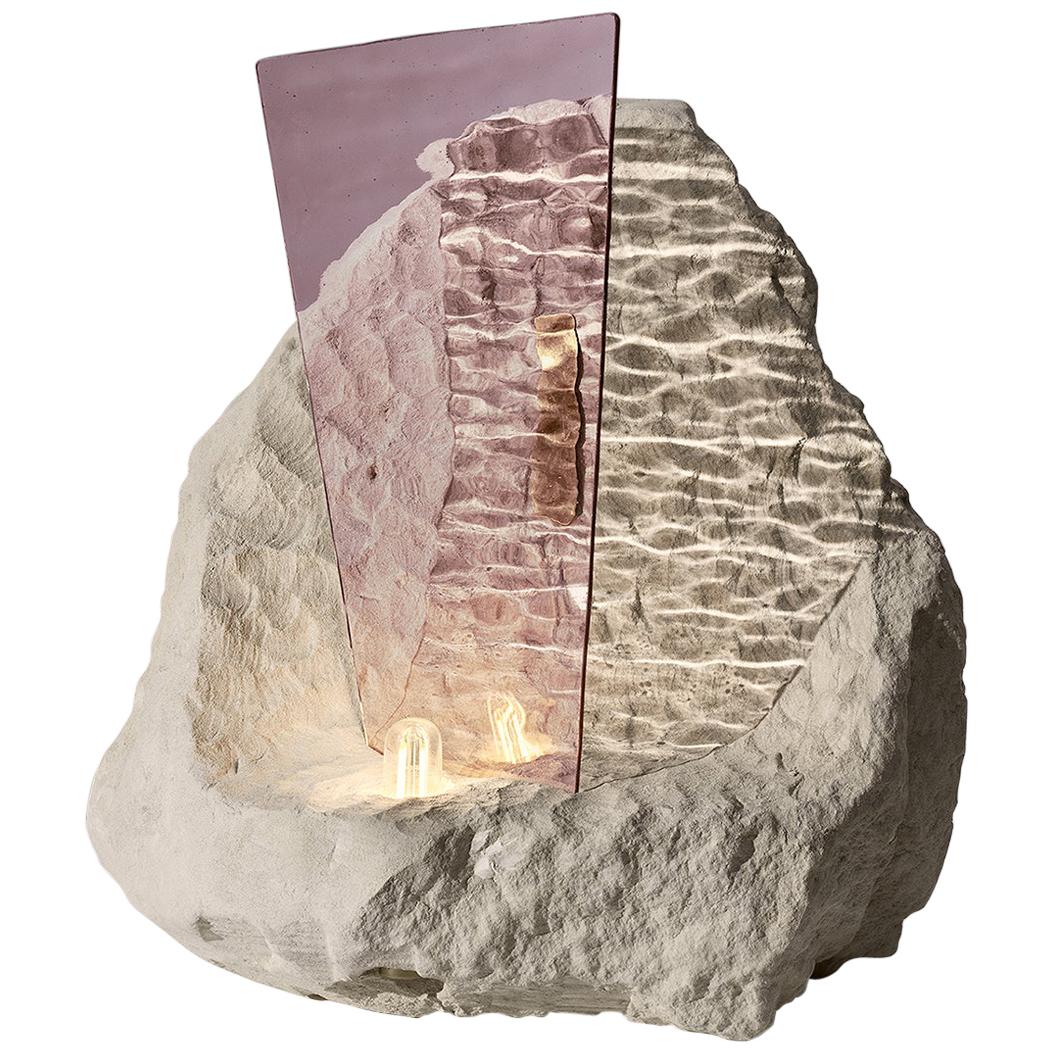 Set of 2 Black and White Cyclope Light Sculptures For Sale at 1stDibs