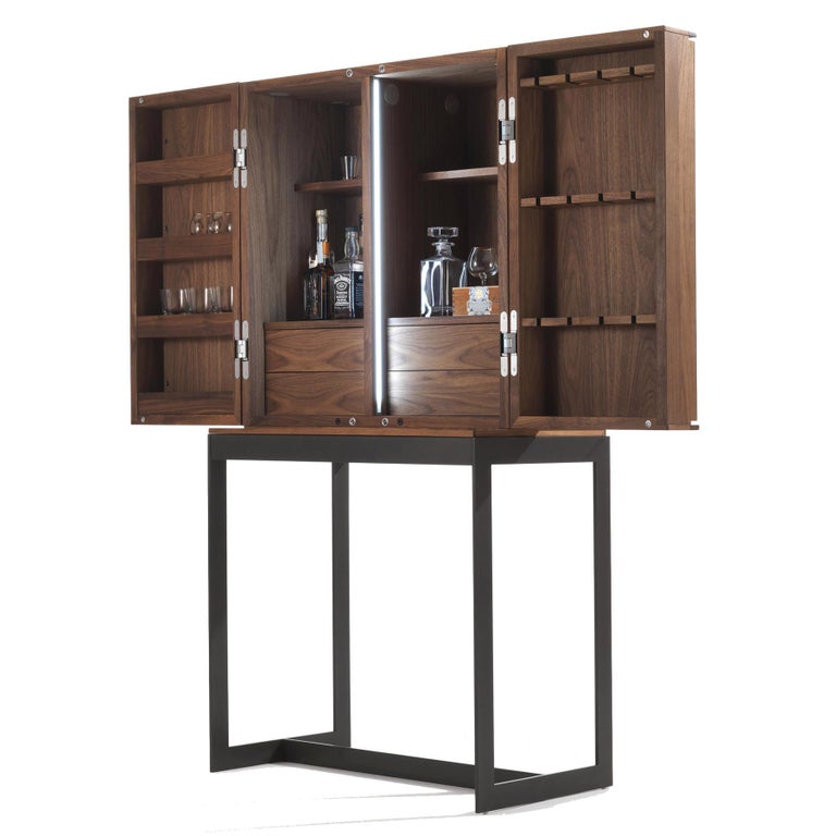 Tino Walnut Bar For Sale at 1stDibs
