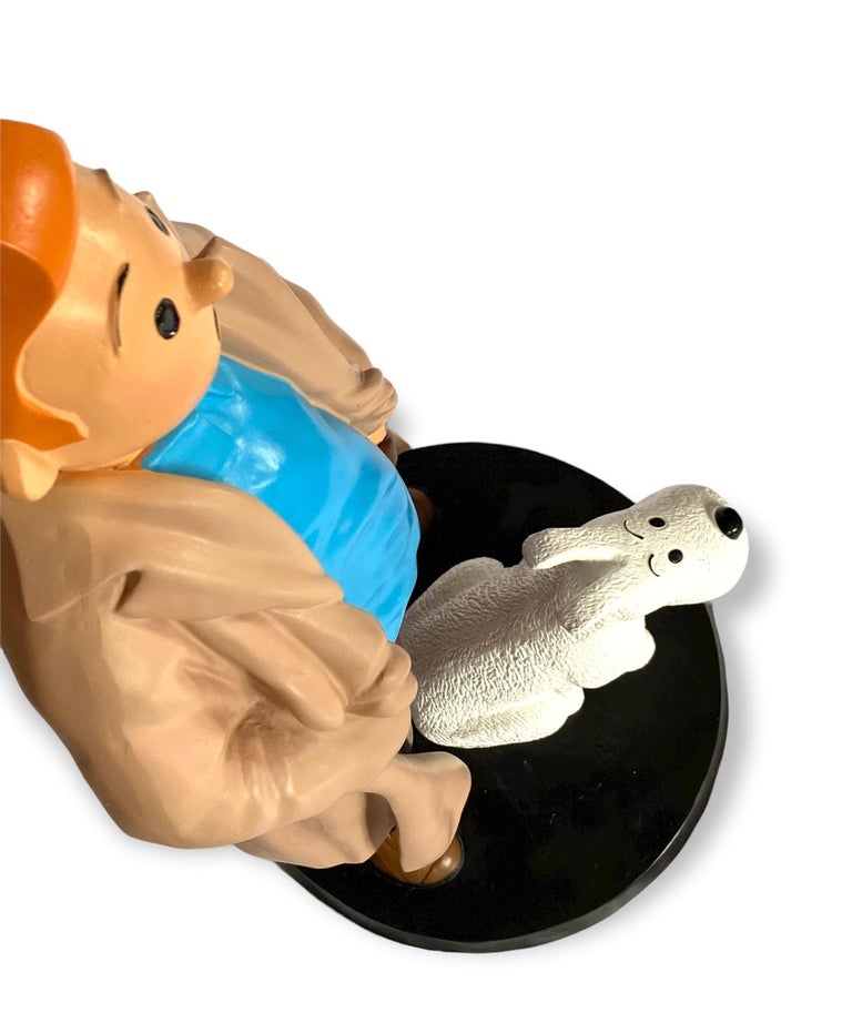 Tintin E Milou, Great Hand Painted Resin Figure, France, circa 1970 For ...