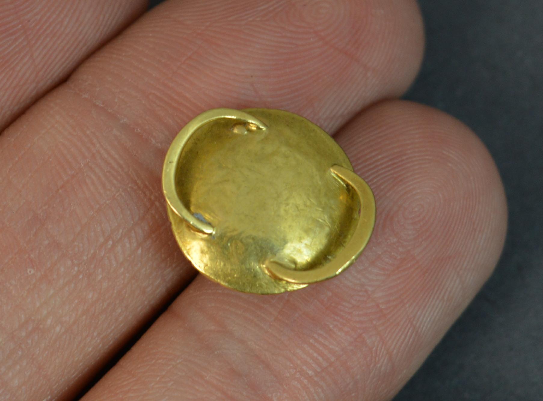 Tiny Early Georgian Stuart Crystal 18 Carat Gold Slider with Initials ...