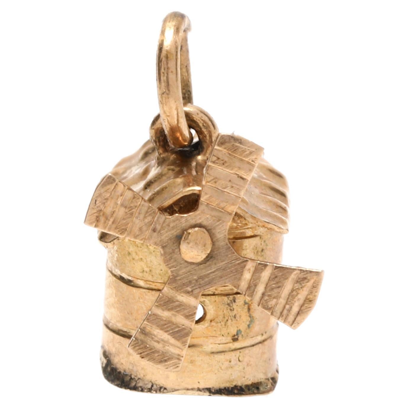 Small Gold Safe Charm, 14k Yellow Gold, Working Safe Charm For Sale at ...