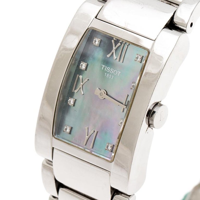 Tissot Purple Mother Of Pearl Generosi-T T007309A Women's Wristwatch 24 ...