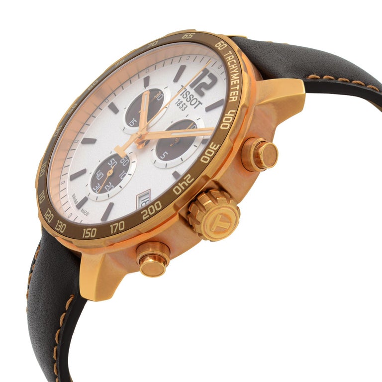 Tissot Quickster Chronograph Steel Silver Dial Quartz Watch T095.417.36 ...