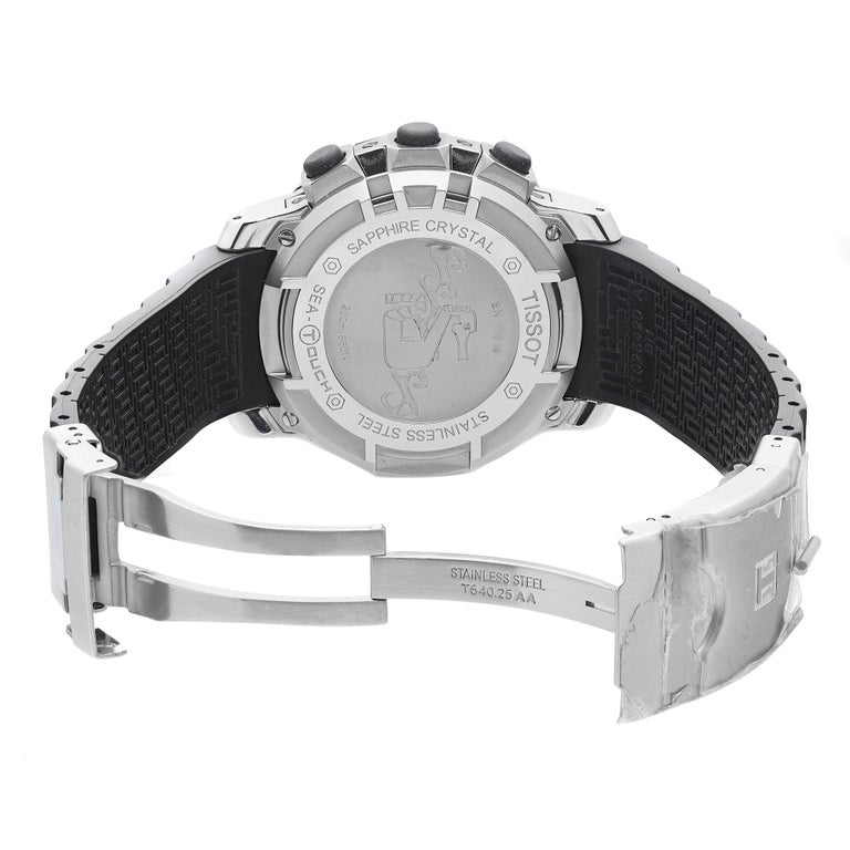 Tissot Sea-Touch Steel Black Dial Rubber Strap Quartz Watch T026.420.17.281.01 at 1stDibs