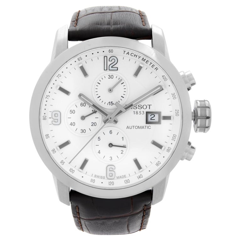 Tissot Montre T-Sport PRC 200 automatique pour hommes avec cadran en acier et argent T055.427.16 ...