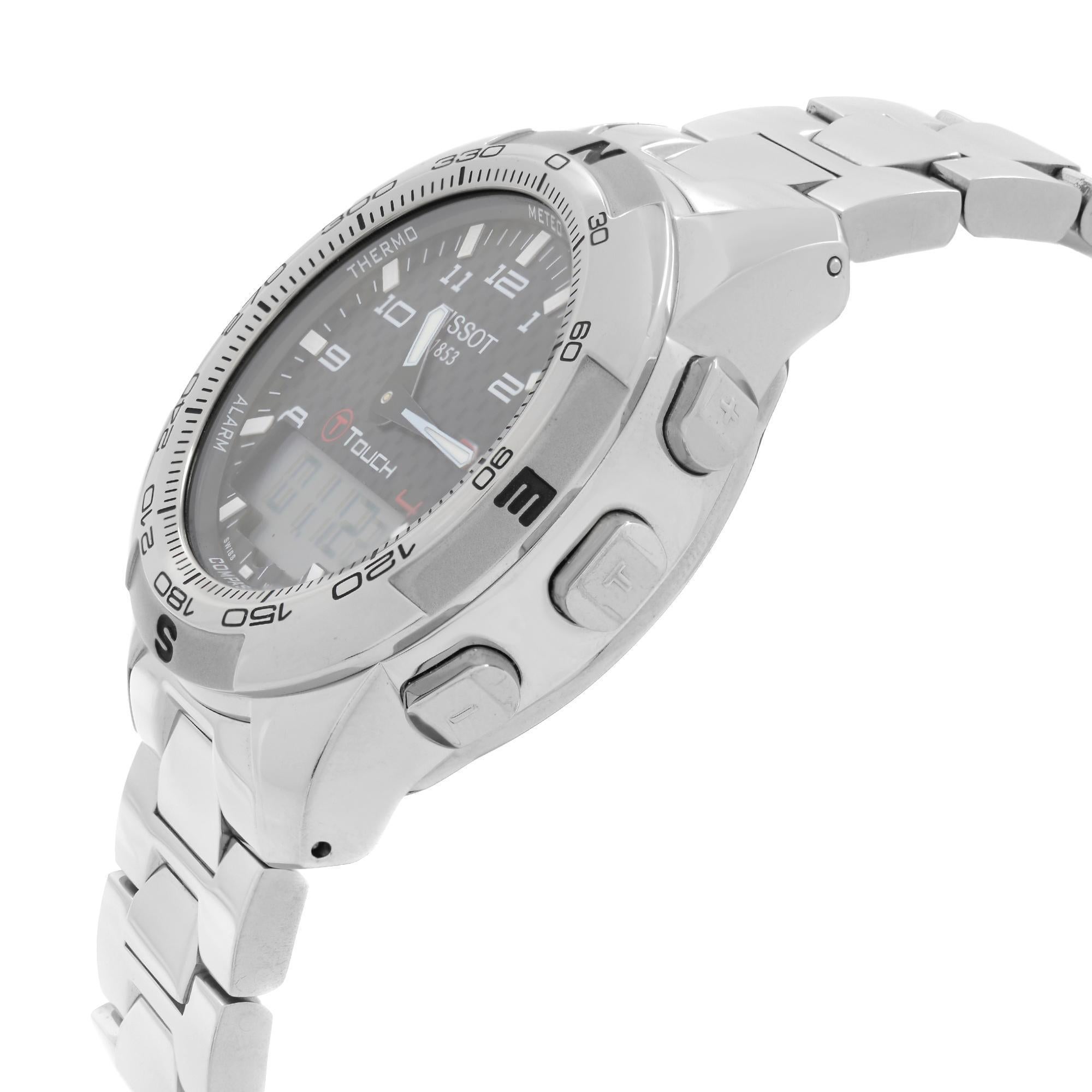 Tissot T-Touch II Titanium Black Dial Quartz Men Watch T047.420.44.207 ...