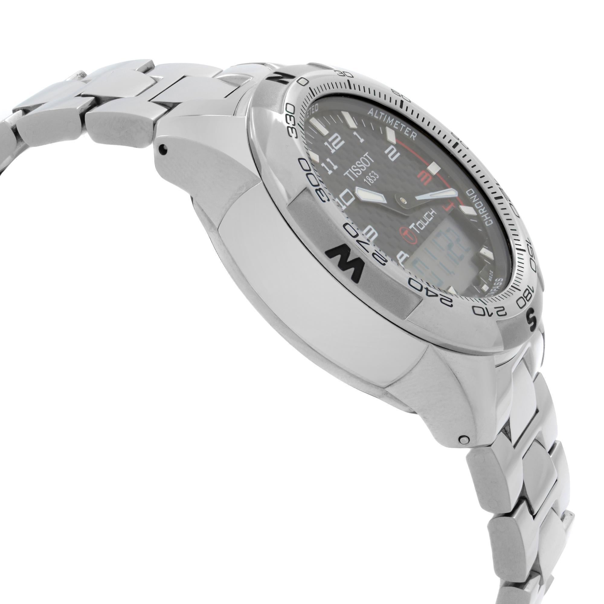 Tissot T-Touch II Titanium Black Dial Quartz Men Watch T047.420.44.207 ...