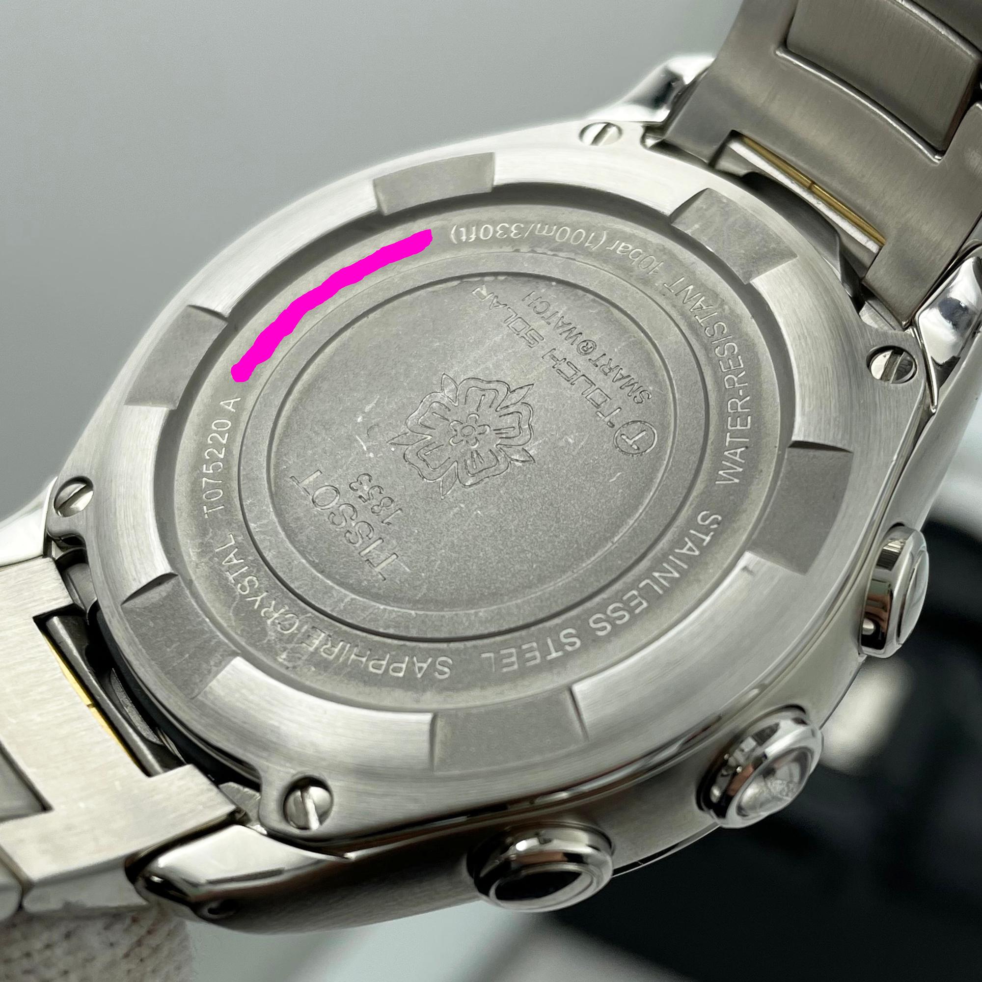 Tissot T-Touch Solar Steel Mop Dial Ladies Smart Watch T075.220.11.101 ...
