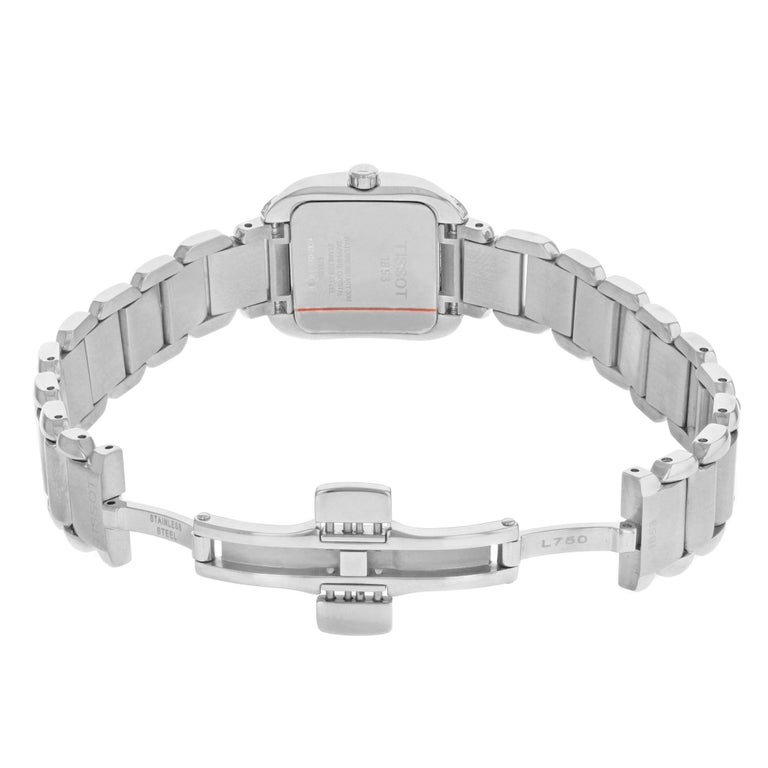 Tissot T-Wave Mother Pearl Dial Steel Diamonds Quartz Ladies Watch T02 ...