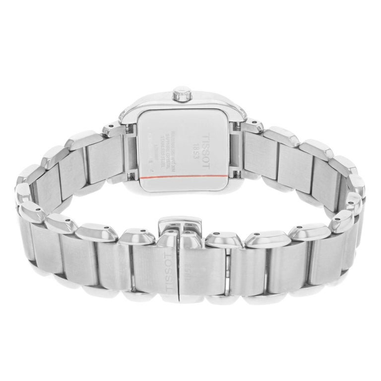 Tissot T-Wave Mother Pearl Dial Steel Diamonds Quartz Ladies Watch T02 ...