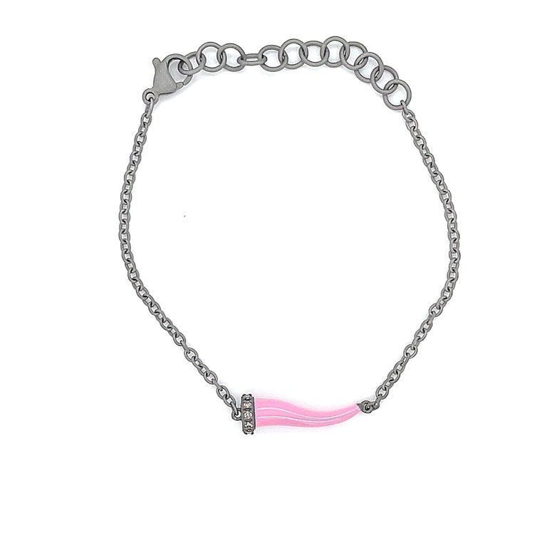 Titanium Diamonds Bracelet - Pink Ribbon Association Monaco For Sale at ...