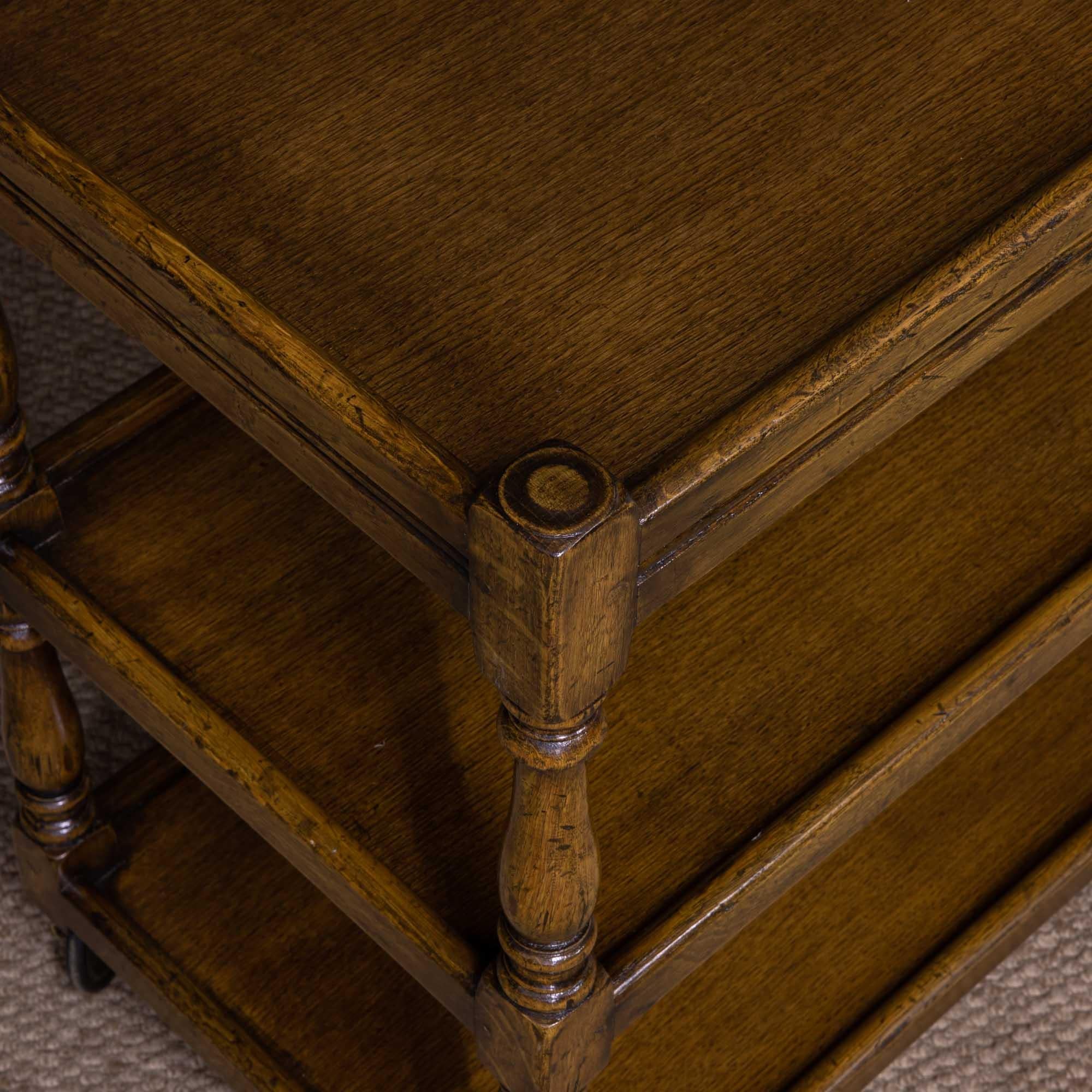 Titchmarsh and Goodwin Style Oak Tea Trolley at 1stDibs