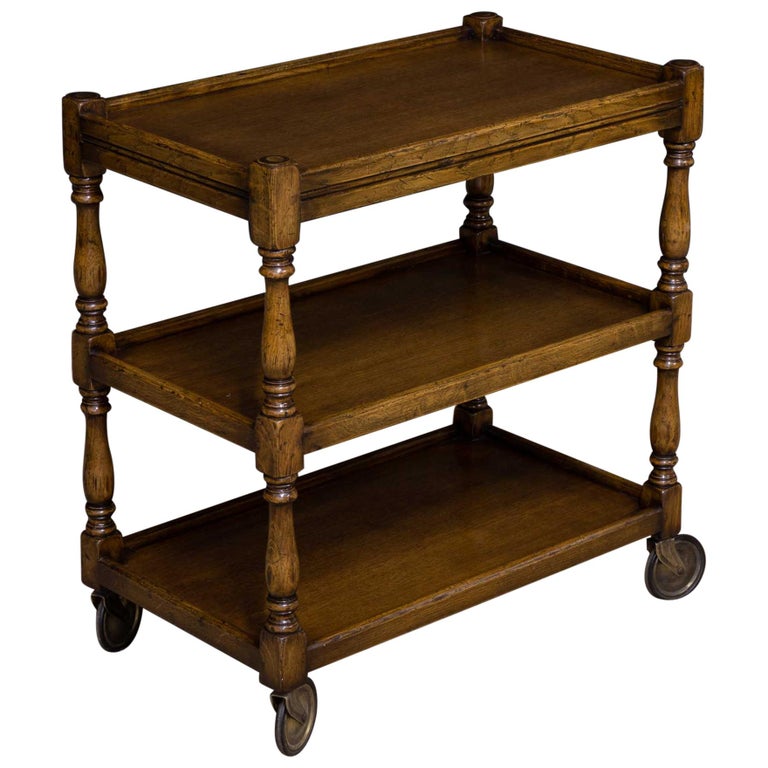 Titchmarsh and Goodwin Style Oak Tea Trolley at 1stDibs