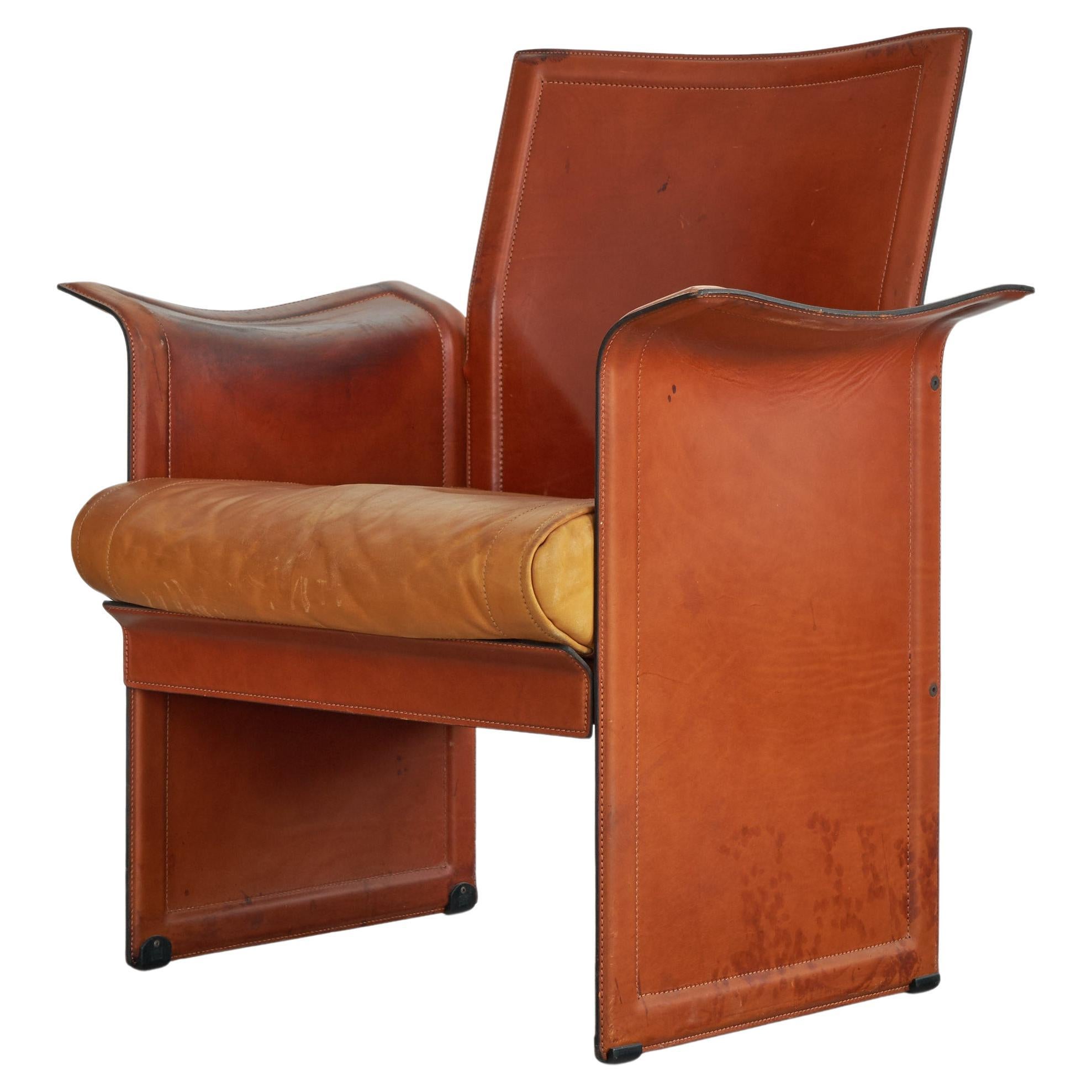 Ross Littell for Matteo Grassi Armchair in Black Leather and Steel For ...
