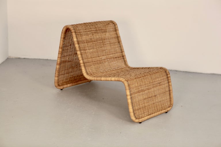 Woven Cane Easy Chair, Model P3, Italy, 1960s For Sale at 1stDibs