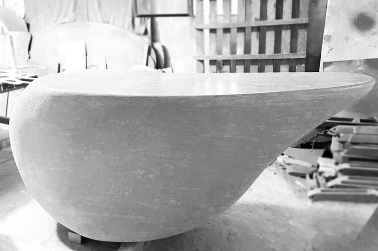 "TIVOLI" Collectible Design Sculptured Cast Travertine Bar Counter ...