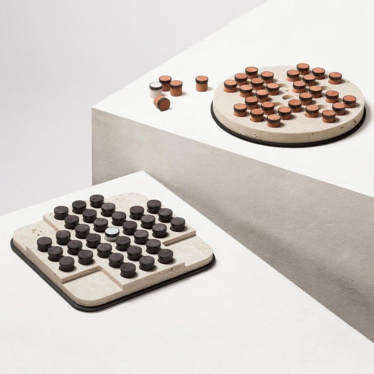 Tivoli Square Marble Solitaire Set For Sale at 1stDibs