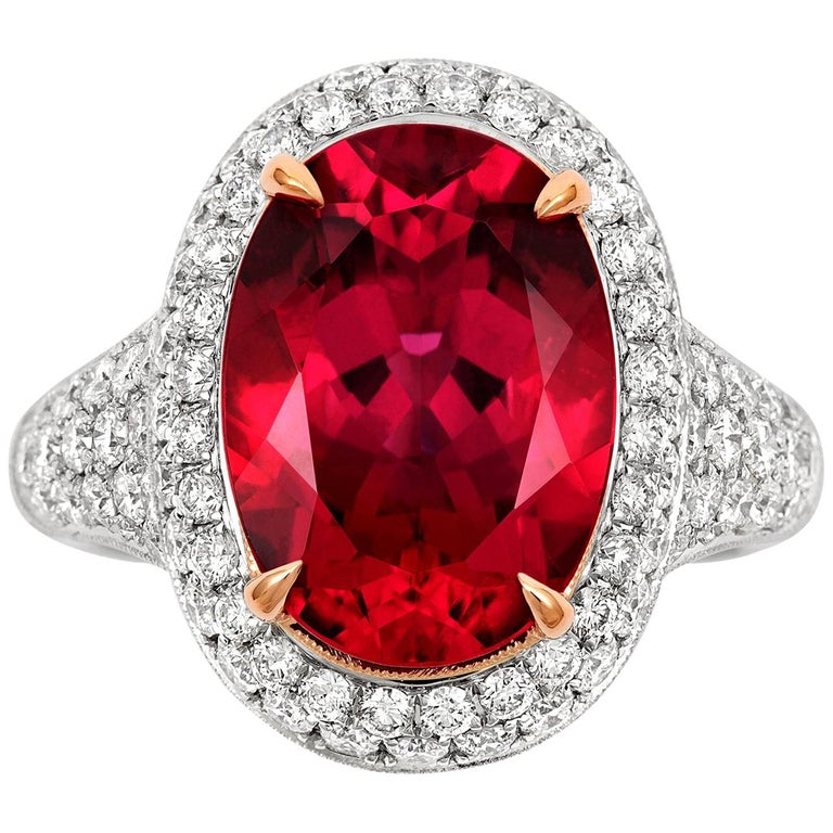 Tivon 18 Carat White and Yellow Gold Rubelite Tourmaline and Fine ...