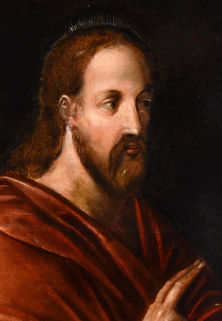 Salvator Mundi Madonna Tiziano 16/17th Century Old master Paint Oil on ...