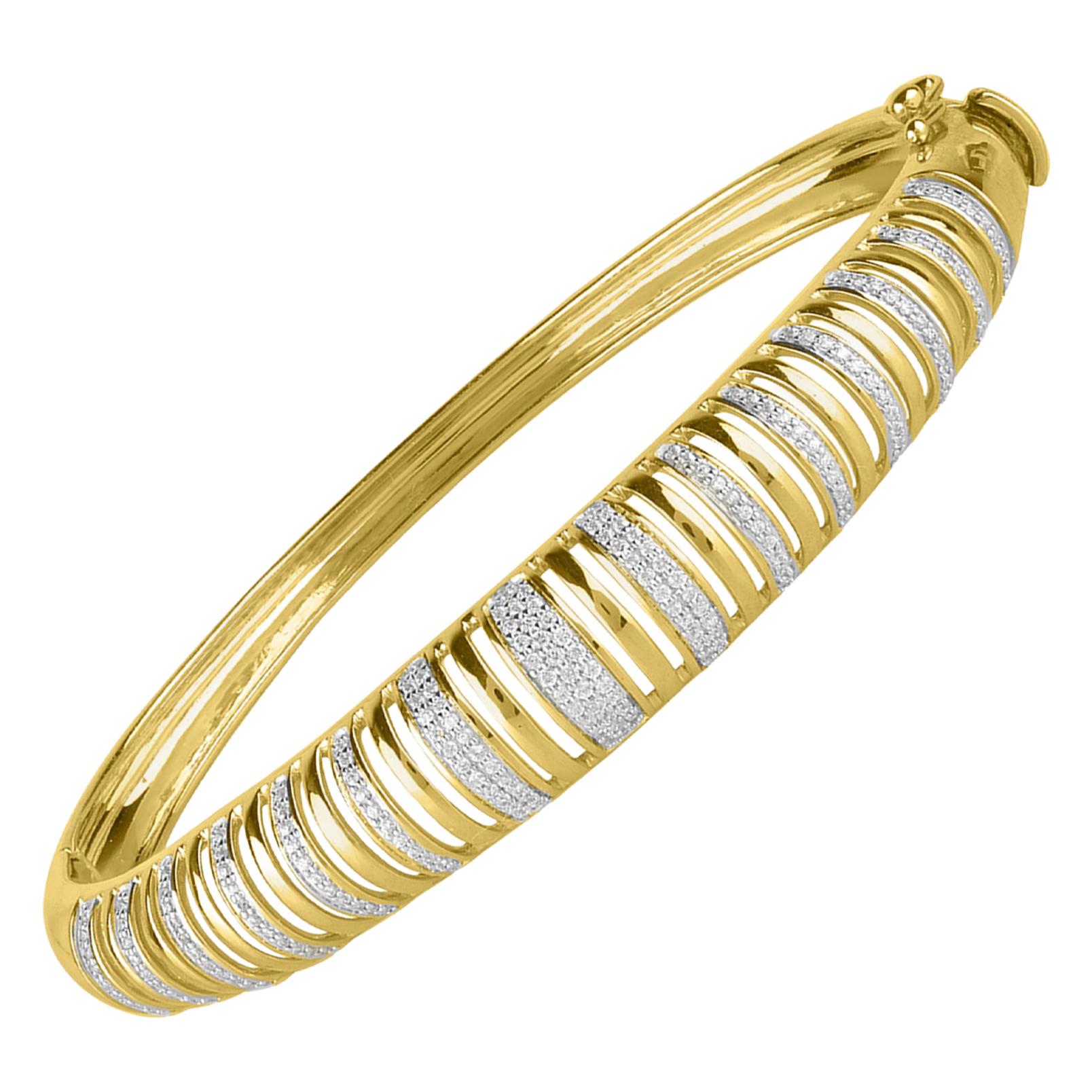 TJD 1.0 Carat Natural Round Diamond 14 Karat Yellow Gold Designer ...