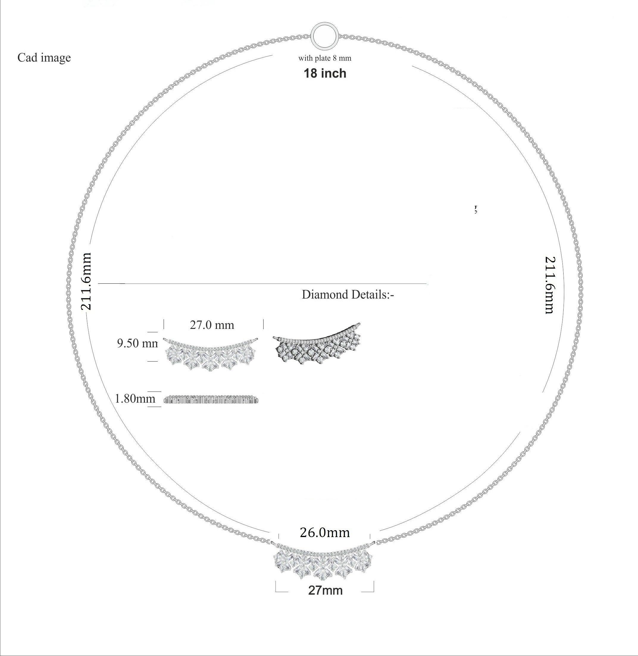 TJD 0.50 Carat Round and Baguette Diamond 14 Karat White Gold Scatter ...