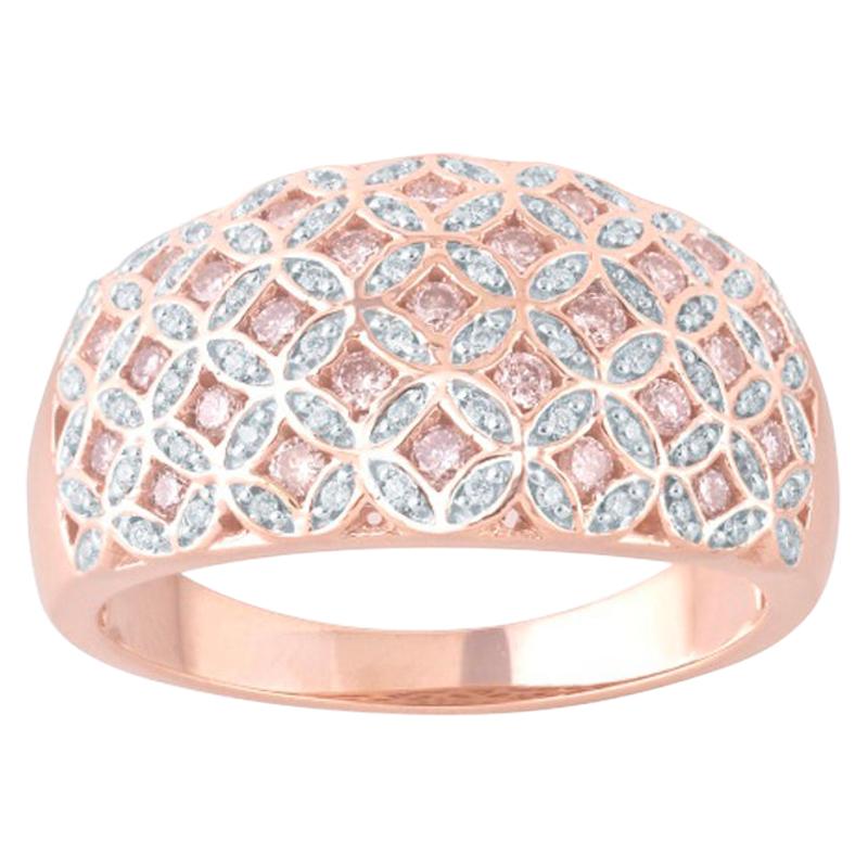 Fancy Pink Diamond in Rose Gold Wedding Band at 1stDibs | pink diamond ...