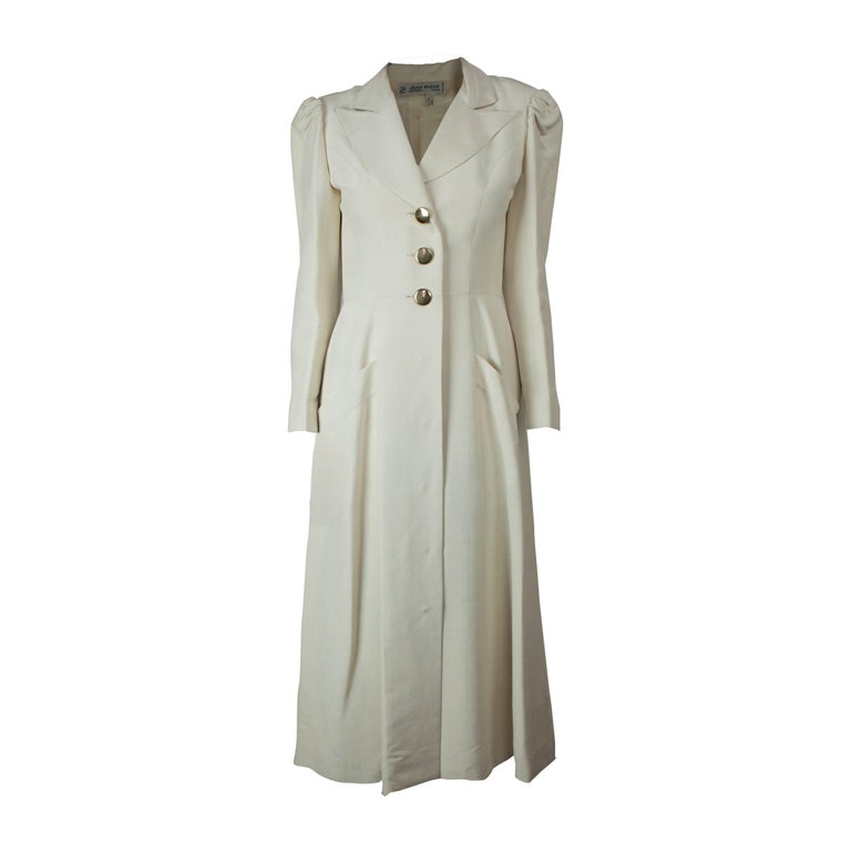 Jean Patou silk cassock style coat, circa 1960s For Sale at 1stDibs