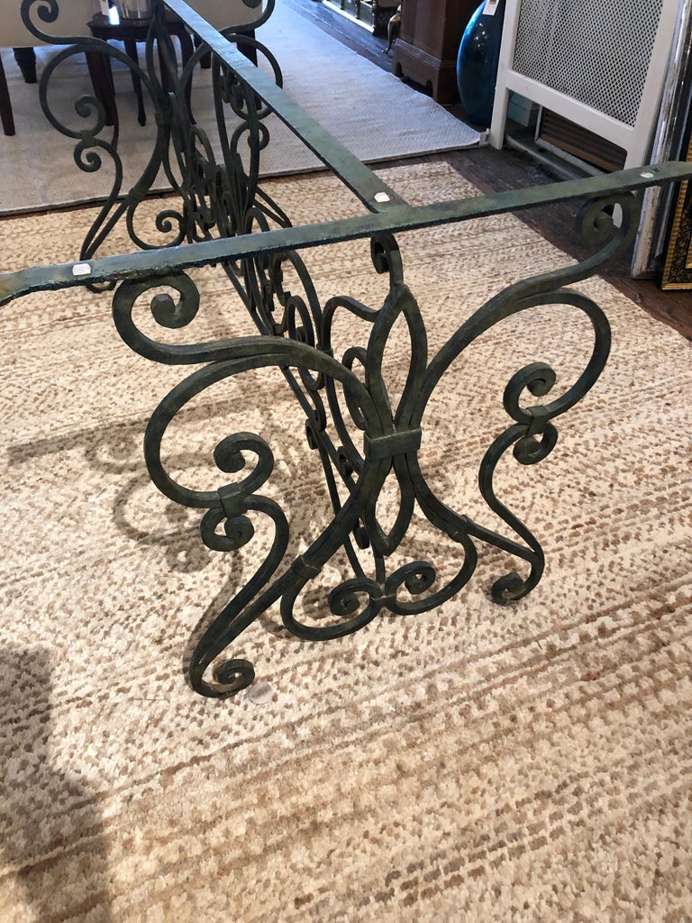 to Die for Very Large Wrought Iron and Glass Dining Table with 8 ...