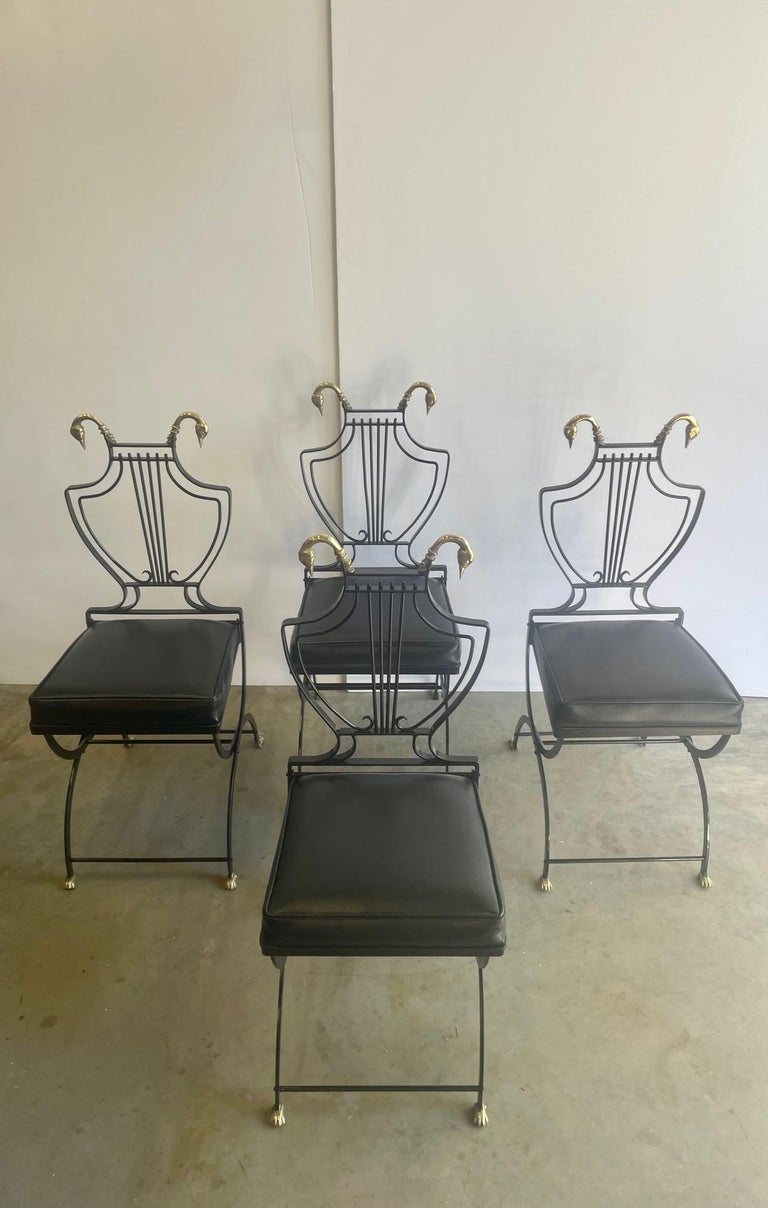 To Swoon Over Maison Jansen Dining Set with Round Table and 4 Lyre ...