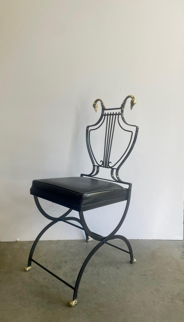 To Swoon Over Maison Jansen Dining Set with Round Table and 4 Lyre ...