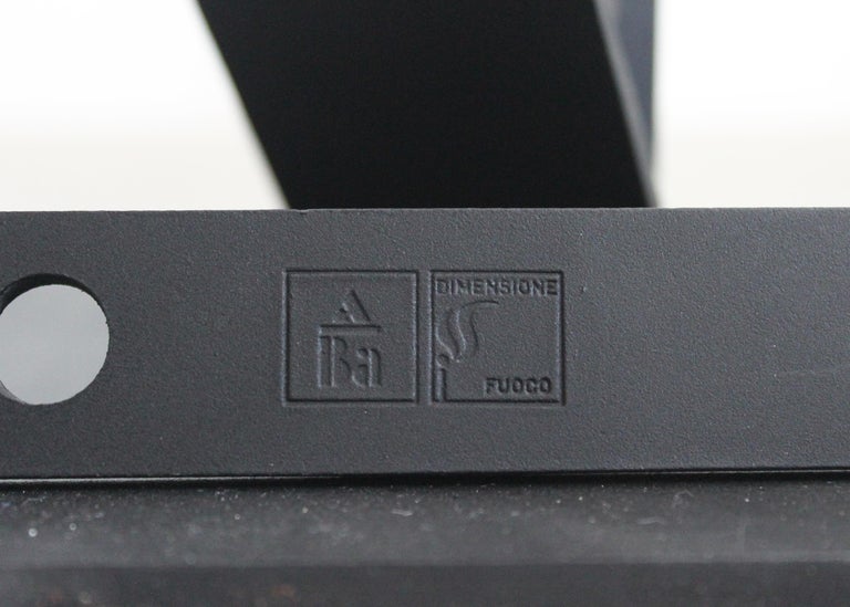 Tobia and Afra Scarpa Fireplace Set in Iron and Brass by Dimensione ...