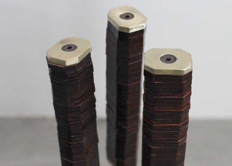 Tobia and Afra Scarpa Fireplace Set in Iron and Brass by Dimensione ...